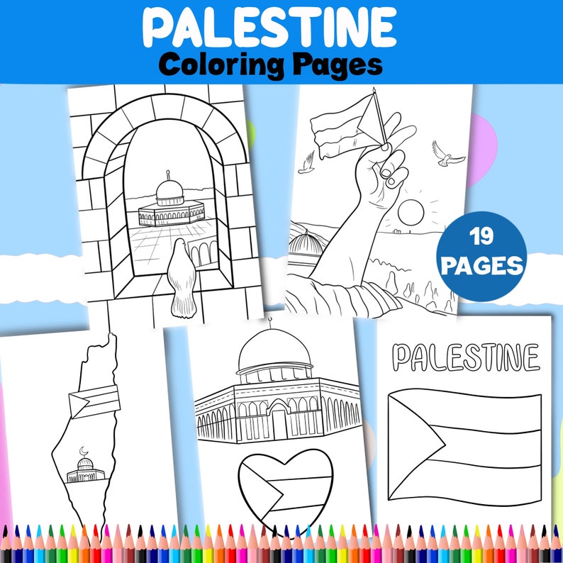 Free Palestine Coloring Pages Download, Palestinian Flag Coloring Book ...