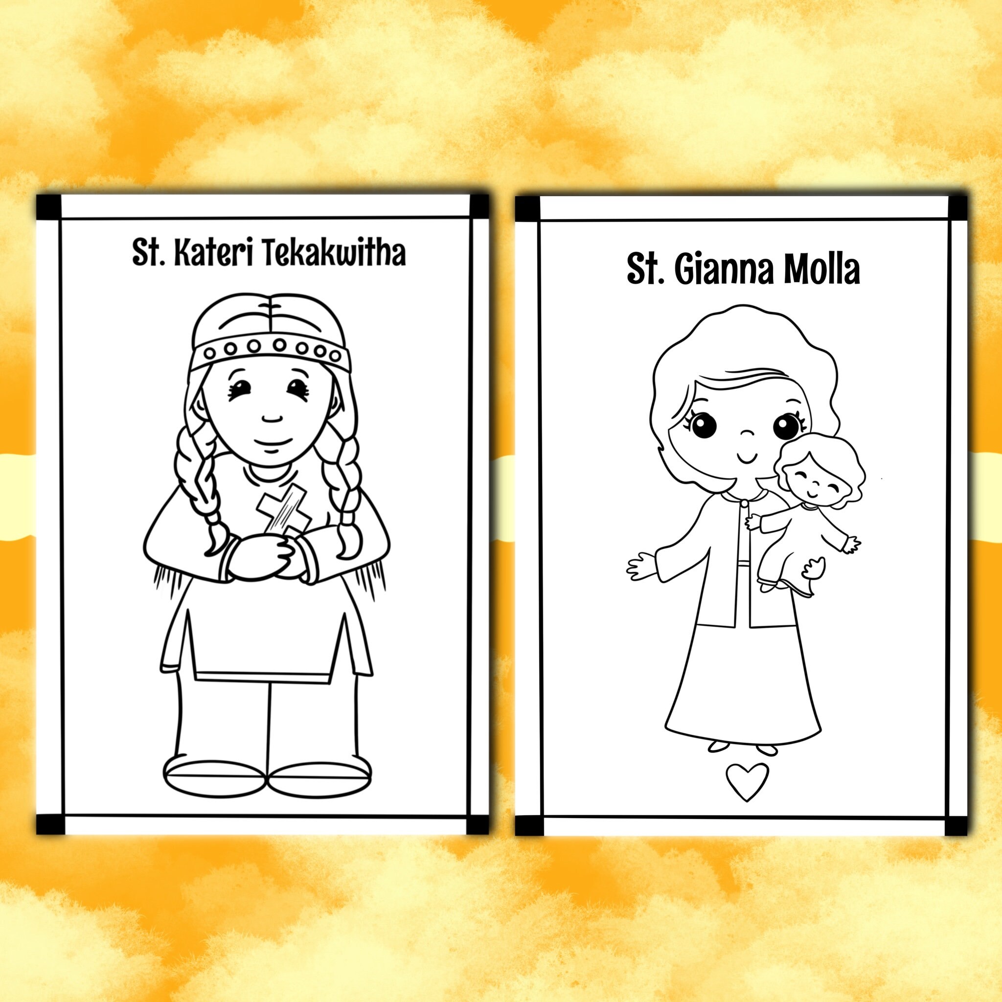 Catholic Saints Coloring Pages, Saints Day Activity (digital Download ...