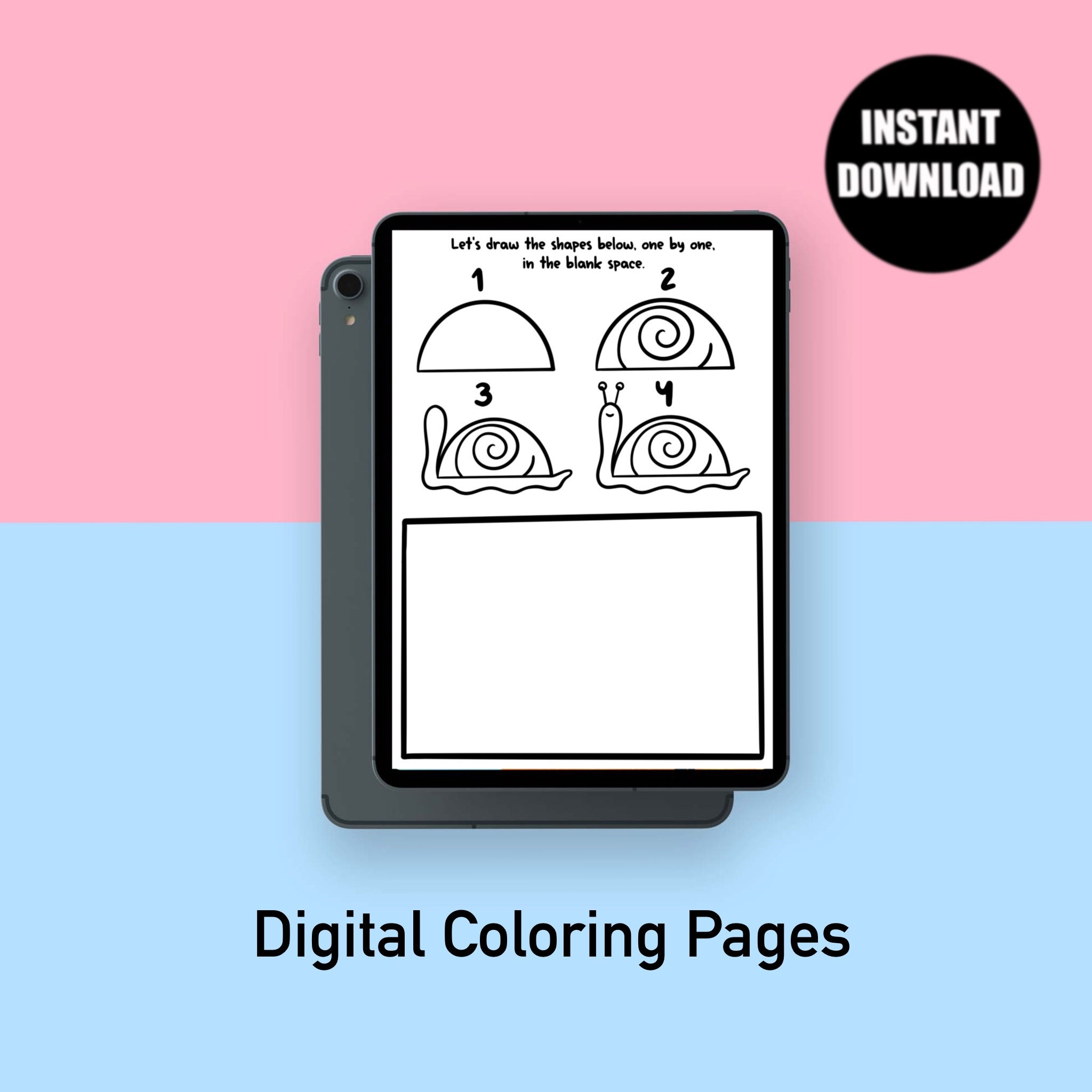 Step by Step Drawing Activity, Easy Coloring Page for Kids, Printable ...
