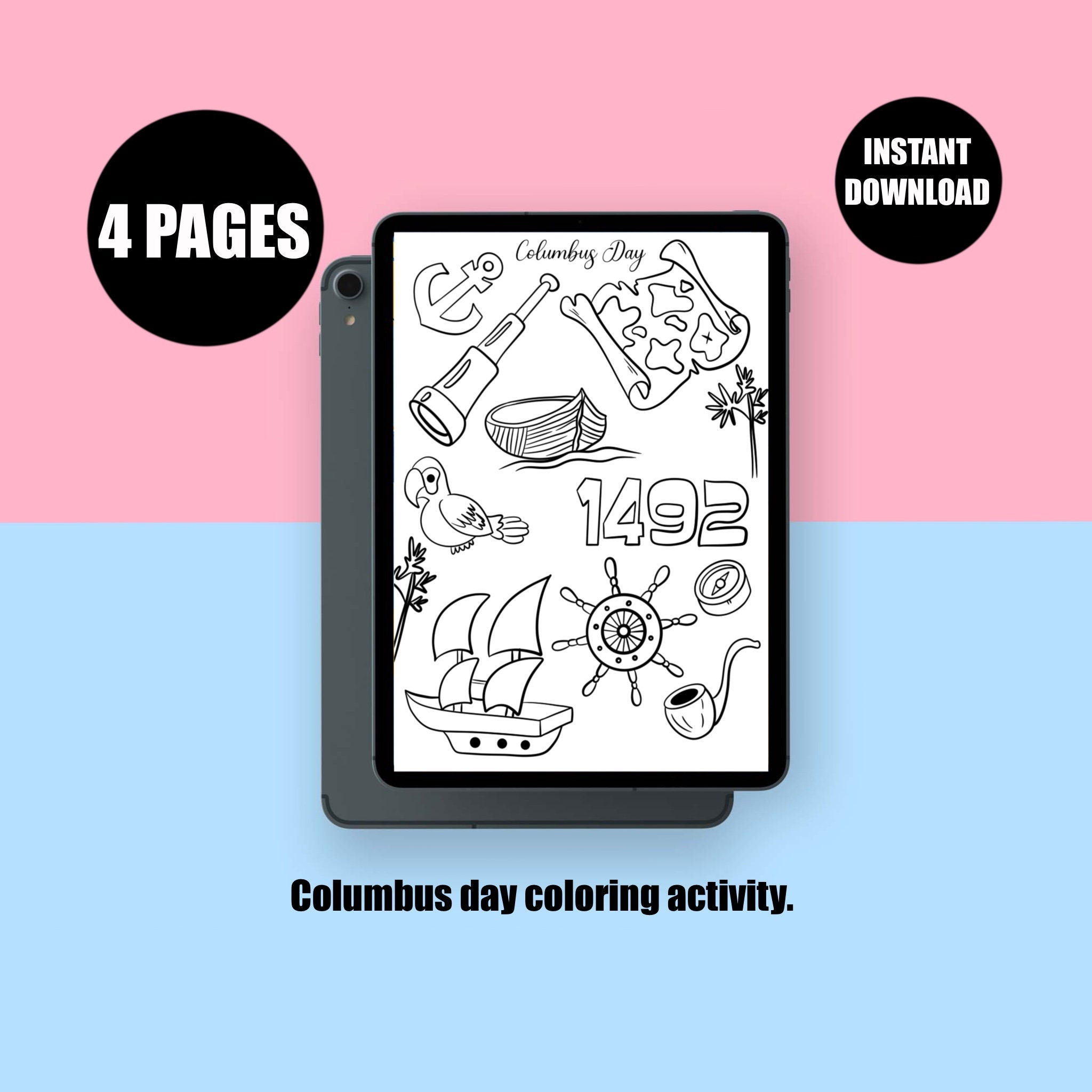 Columbus Day Jpeg İmage Digital Download, Happy Columbus Day Bundle ...