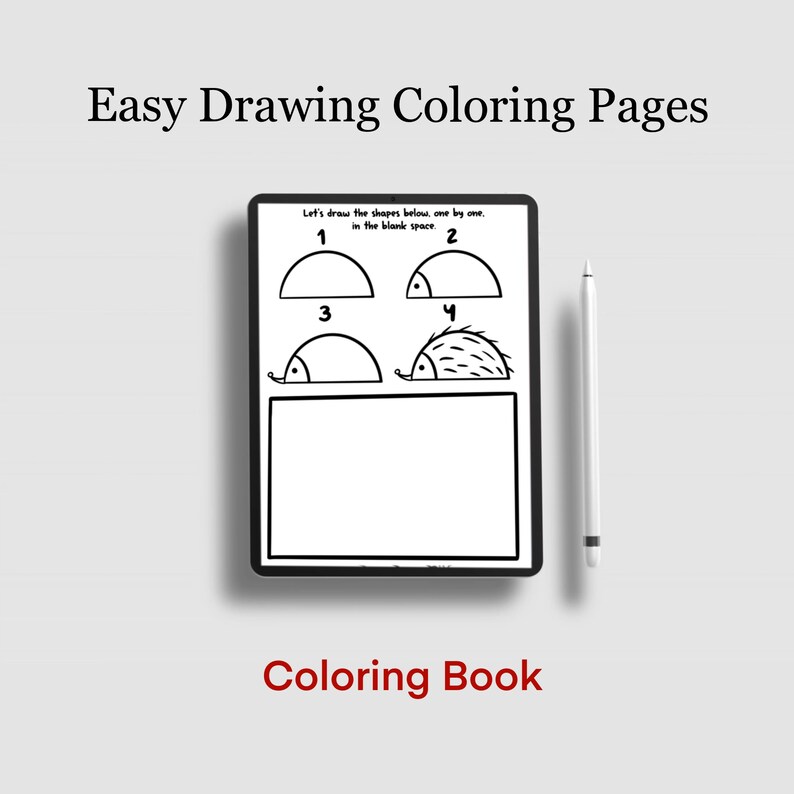 Step by Step Drawing Activity, Easy Coloring Page for Kids, Printable ...