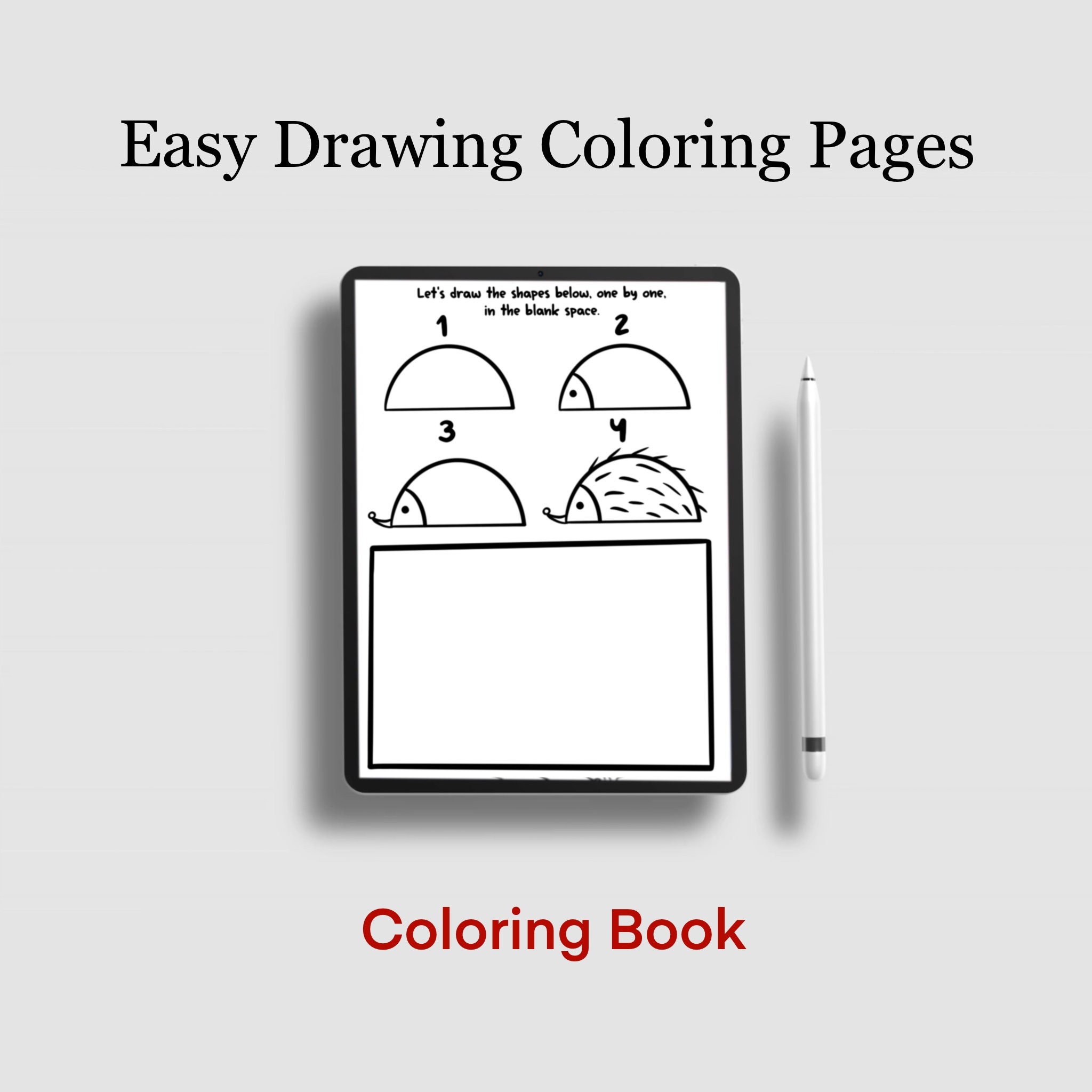 Step by Step Drawing Activity, Easy Coloring Page for Kids, Printable ...