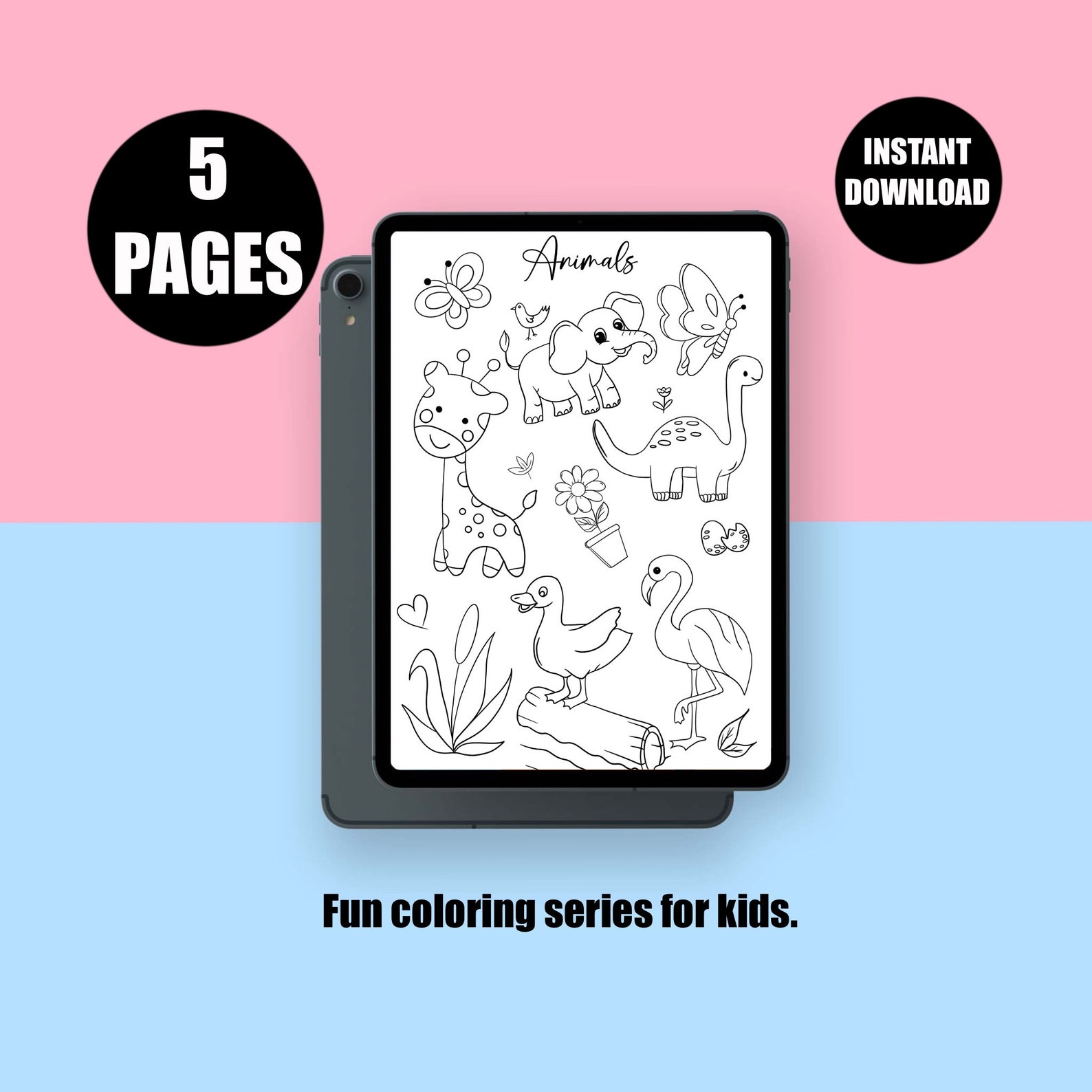 5 Great Coloring Pages for Kids: Animals, Nature, Summer Themed ...