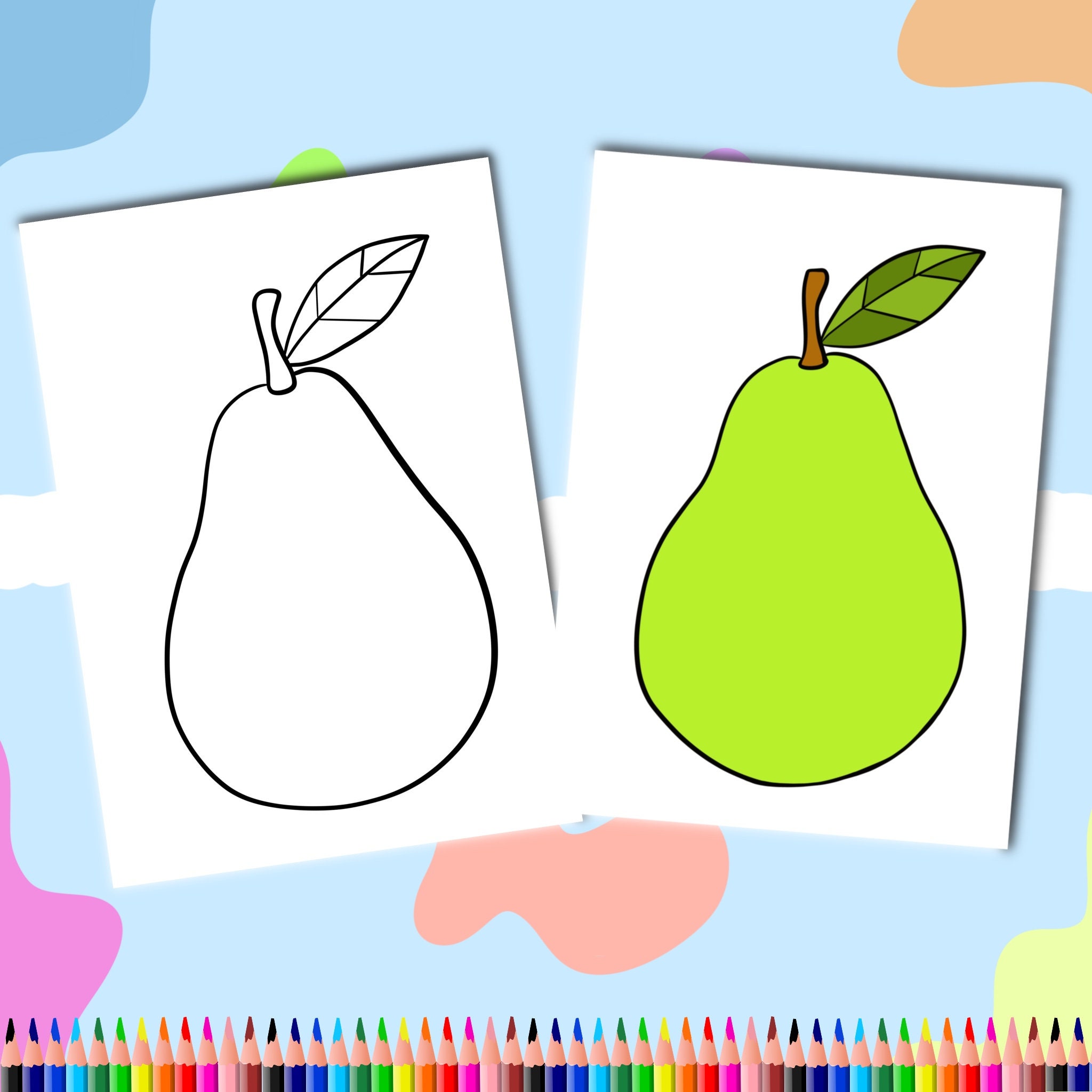 Easy Coloring Pages for Kids, 10 Printable Coloring Pages for ...