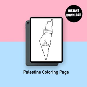 Printable Palestine Jpeg Coloring Pages, Downloadable Digital Palestine ...
