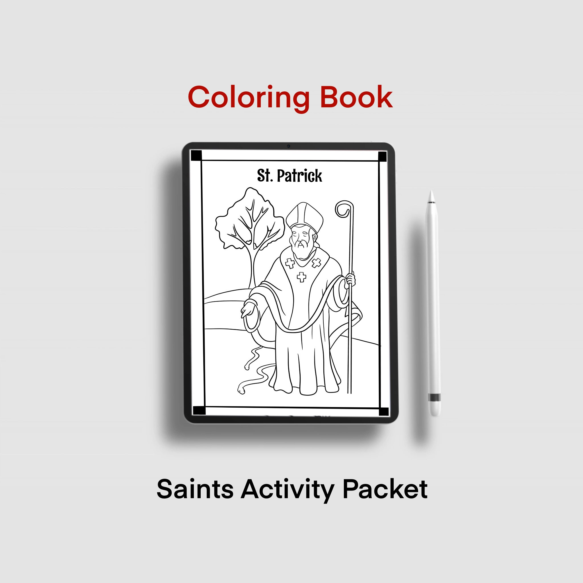 Catholic Saints Coloring Activity, Printable Saints Coloring Pages ...