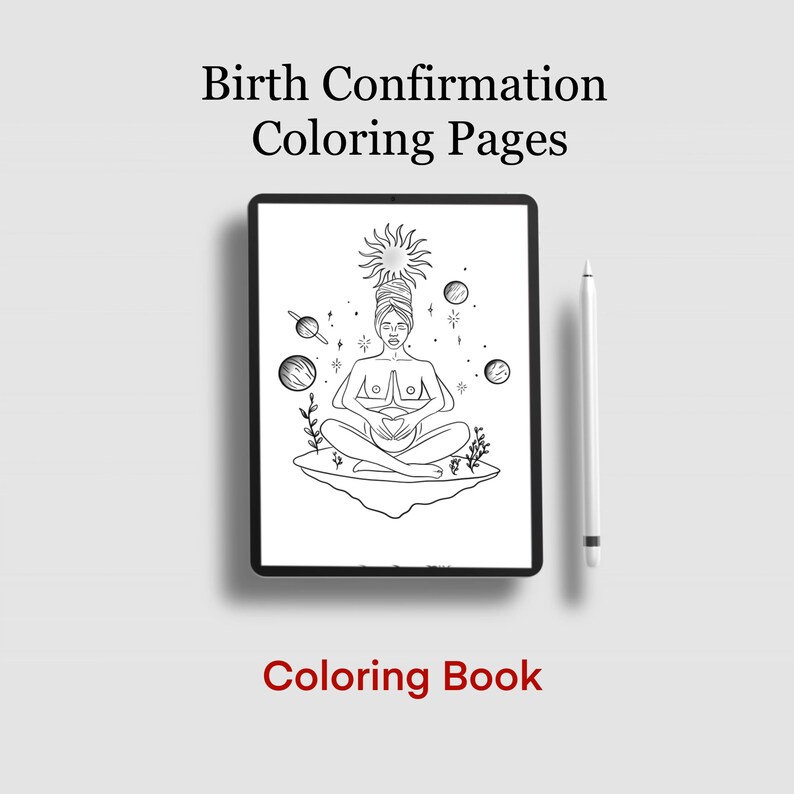 Birth Affirmation Coloring Page, Pregnancy Coloring Page, Motherhood ...