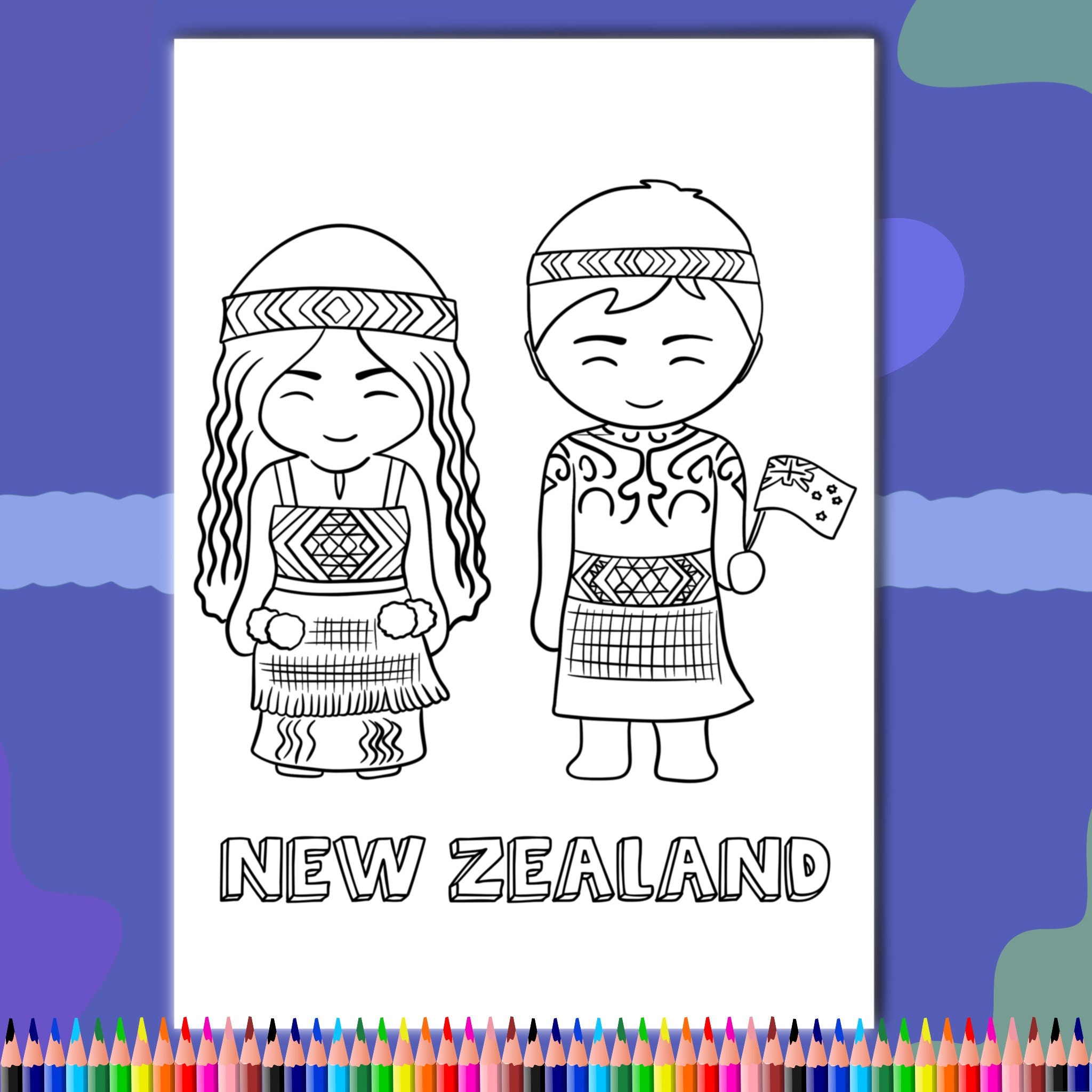 Jpeg New Zealand Coloring Pages, Printable World Culture Coloring Book ...
