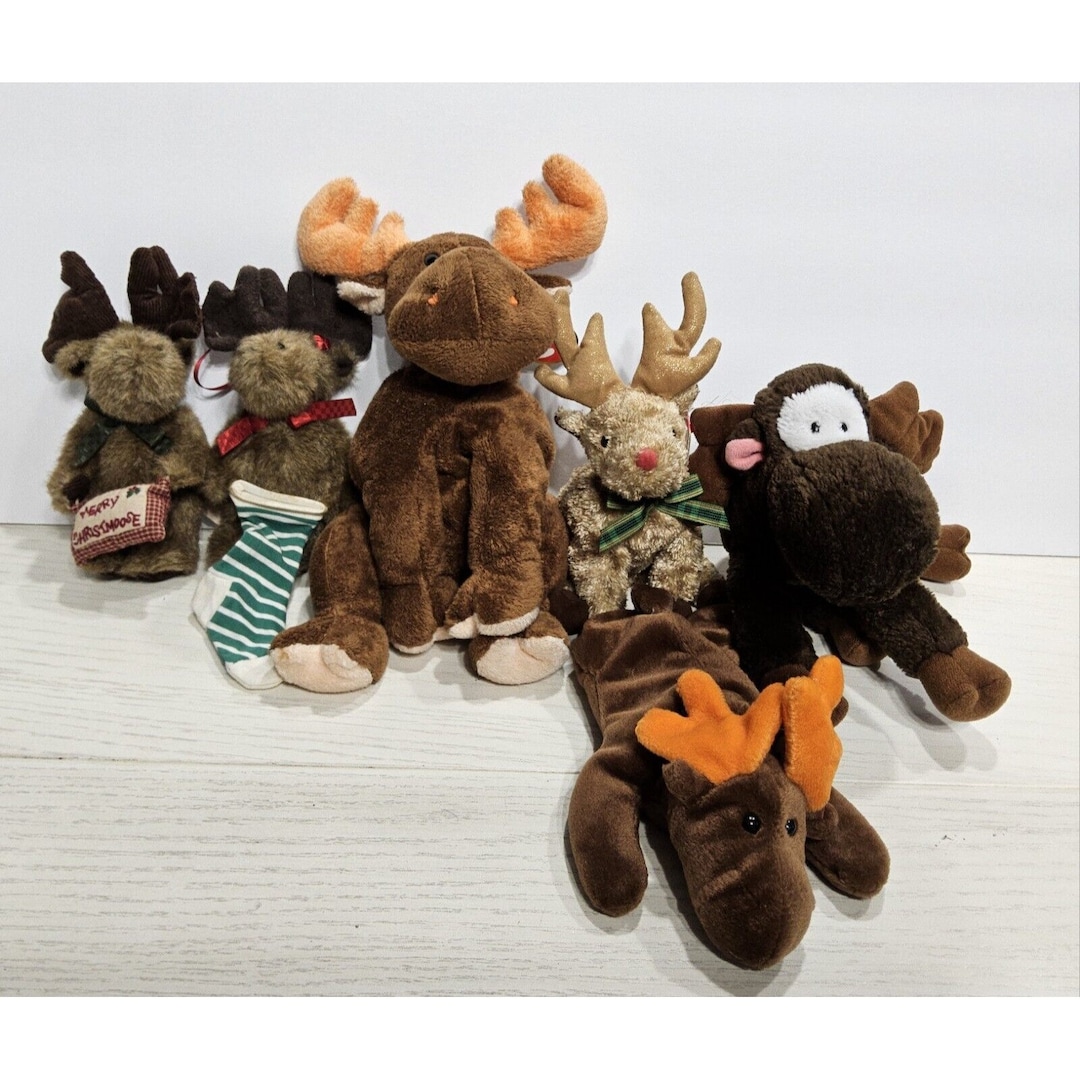 6 Plush Animal Stuffed Toy Christmas Moose Boyd Dakin Ty Rudy - Etsy