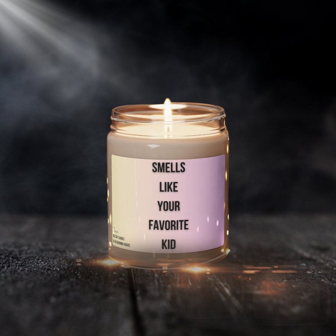 Smells Like Your Favorite Kid, Mom Sarcastic Funny Candle, Foster Mom ...