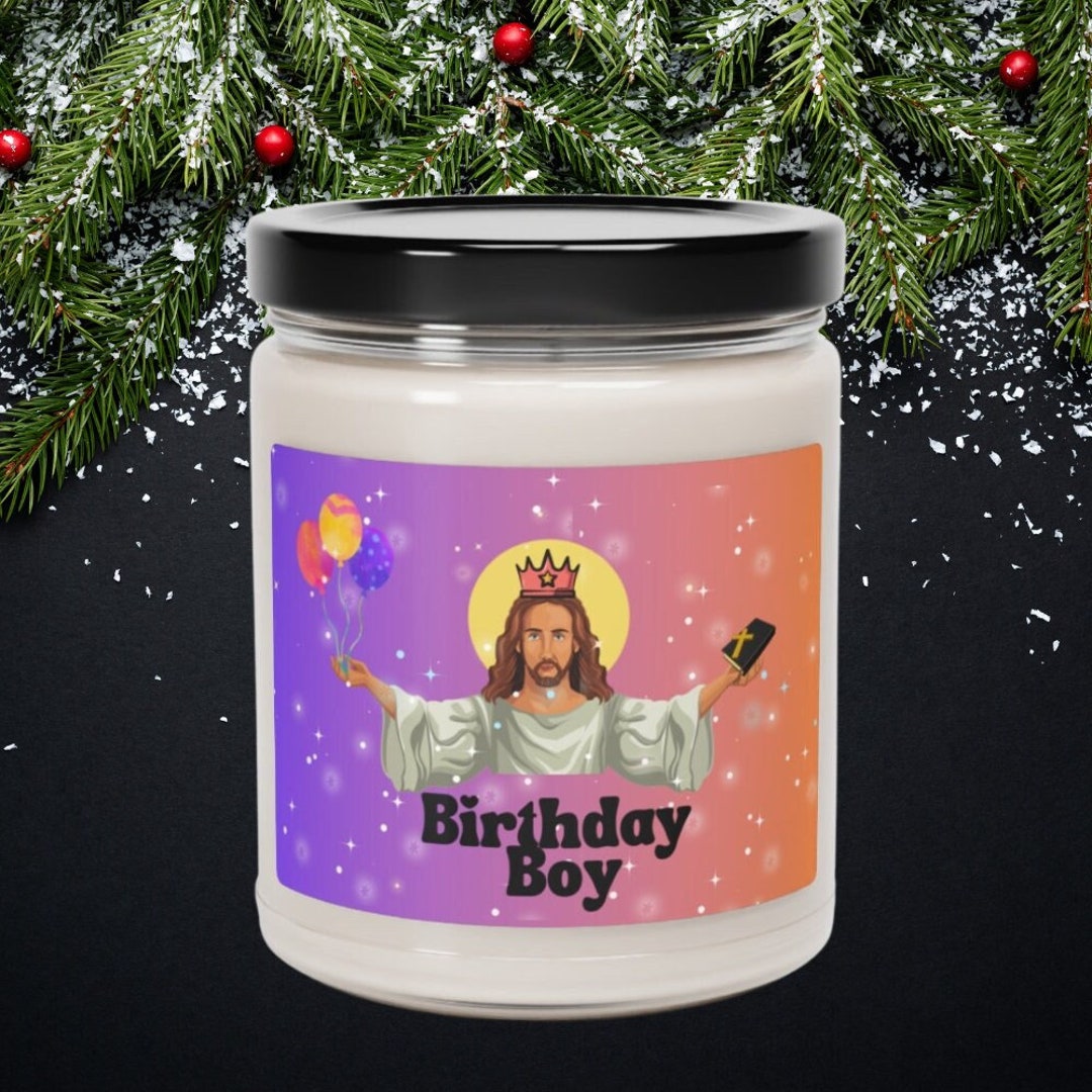 Funny Christmas Candle, Funny Jesus, Soy Candle Jar, Scented Soy Candle ...
