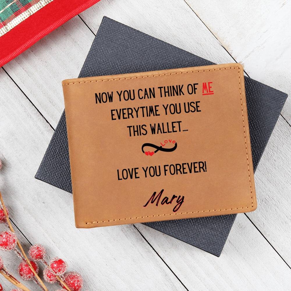 The Reminder Wallet, Humor Personalized Leather Wallet for Him, Men's ...