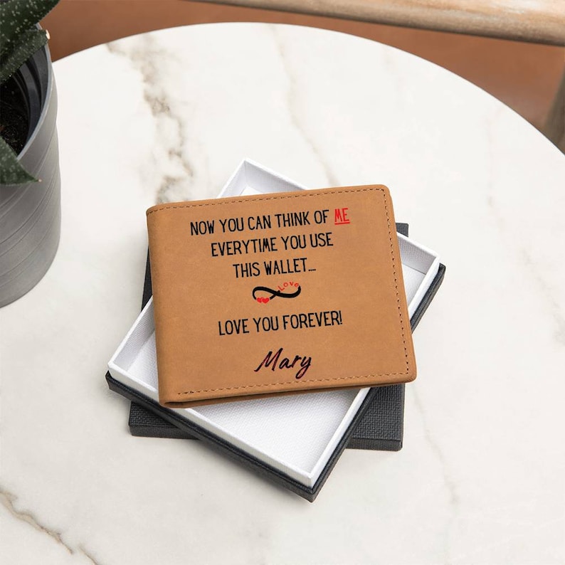 The Reminder Wallet, Humor Personalized Leather Wallet for Him, Men's ...