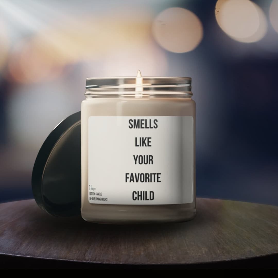 Smells Like Your Favorite Child, Mom Reward Sarcastic Funny Candle, Mom ...