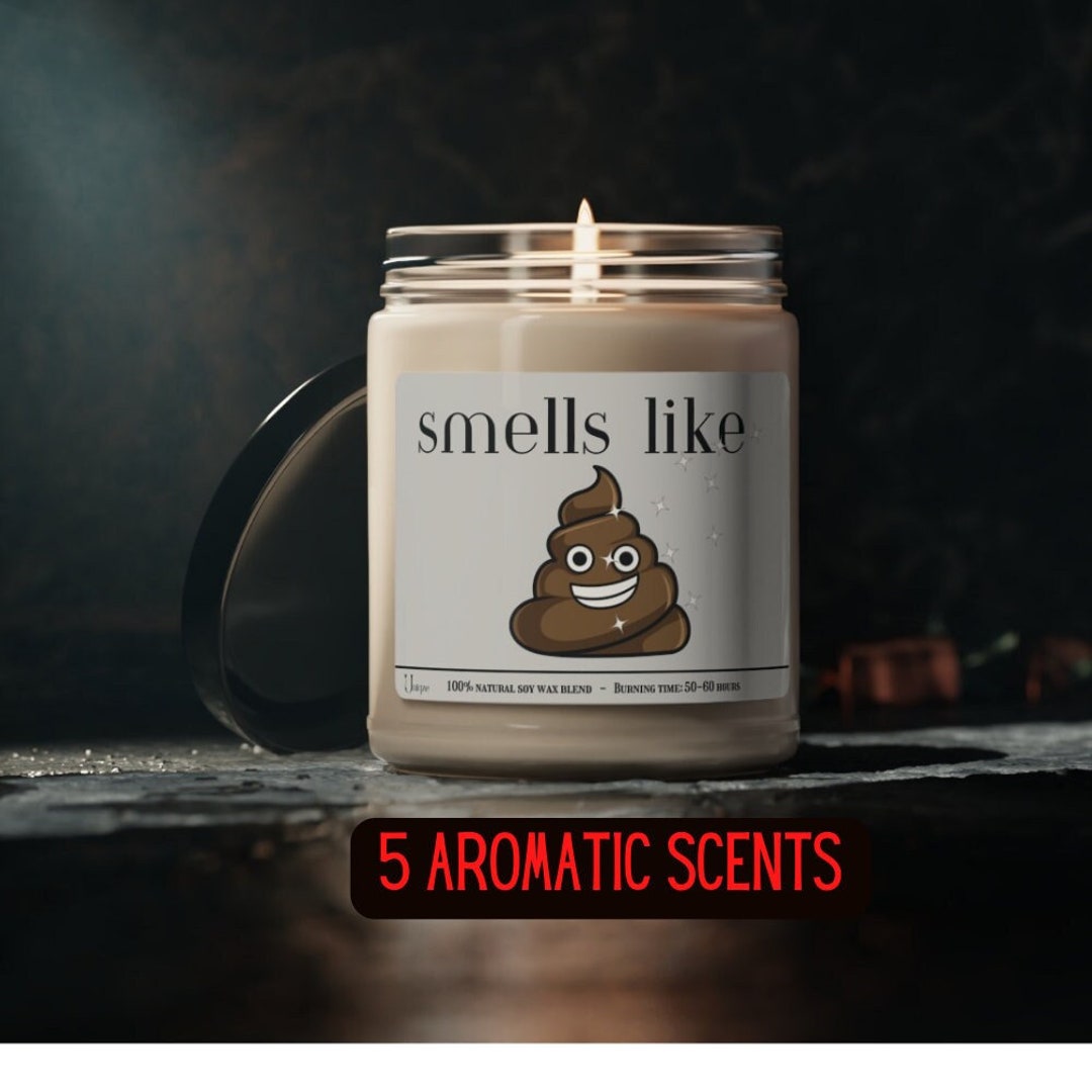 Smells Like Candle, Poop Emoji, Gag Gift, Natural Candle, Funny Poop ...