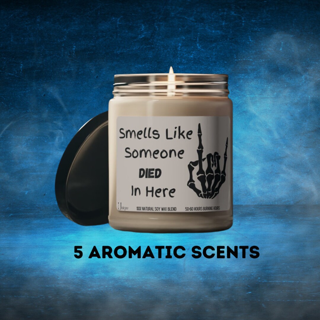 Smells Like Someone Died in Here, Vegan Soy Candle, Dark Humor, Funny ...