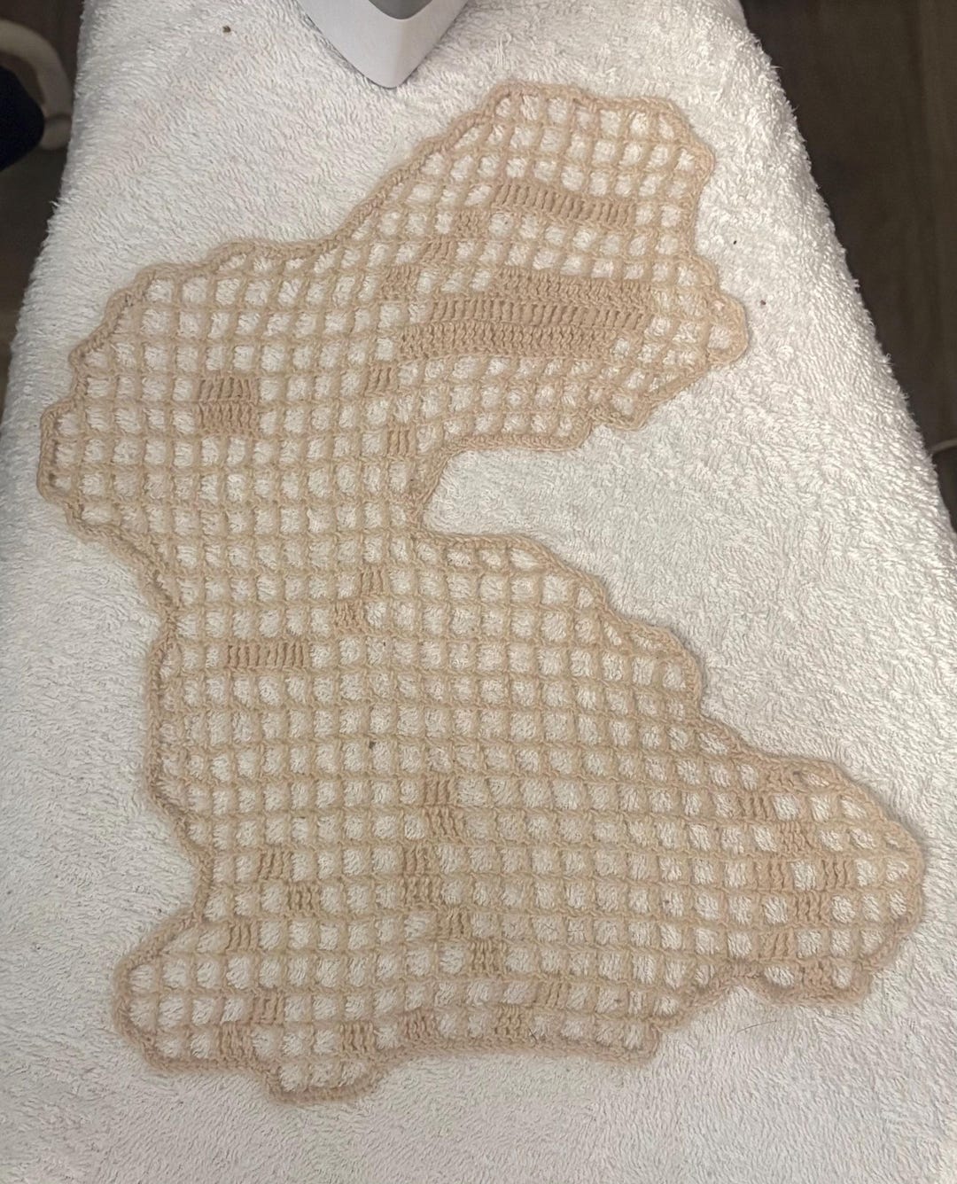 Crochet Bunny Doily 10x10 - Etsy