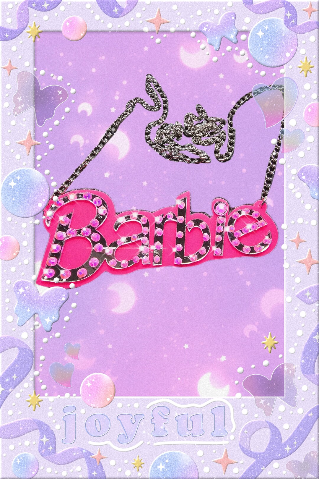 Hello B.arbie Inspired Necklace Kawaii - Etsy