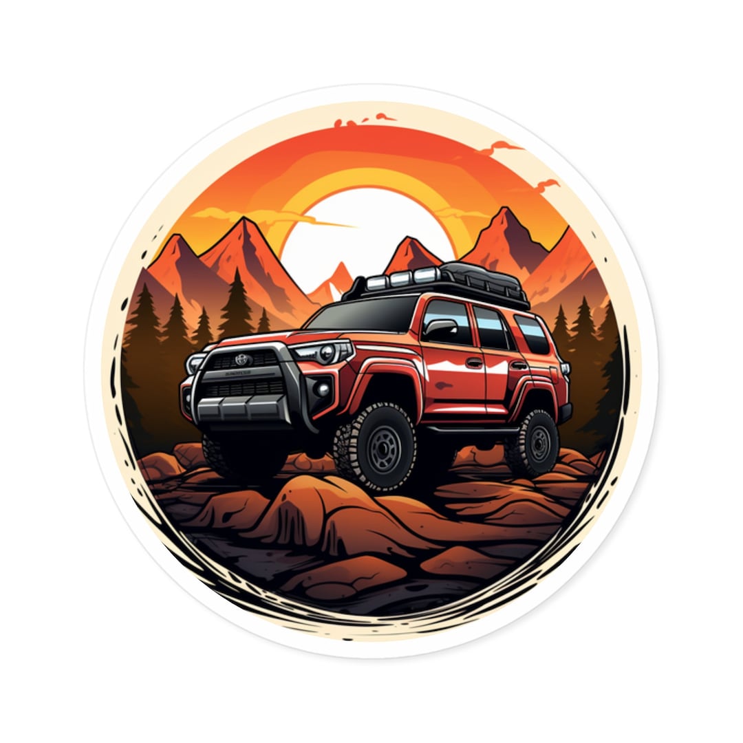 4runner Adventure Round Sticker - Etsy