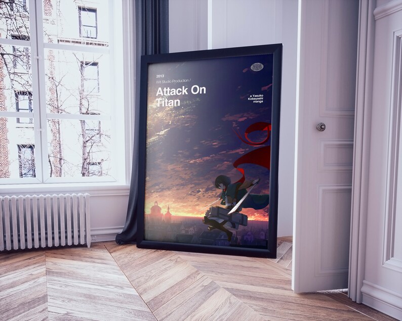 Attack on Titan Poster AOT Anime Print Film Poster Vintage Retro Art ...