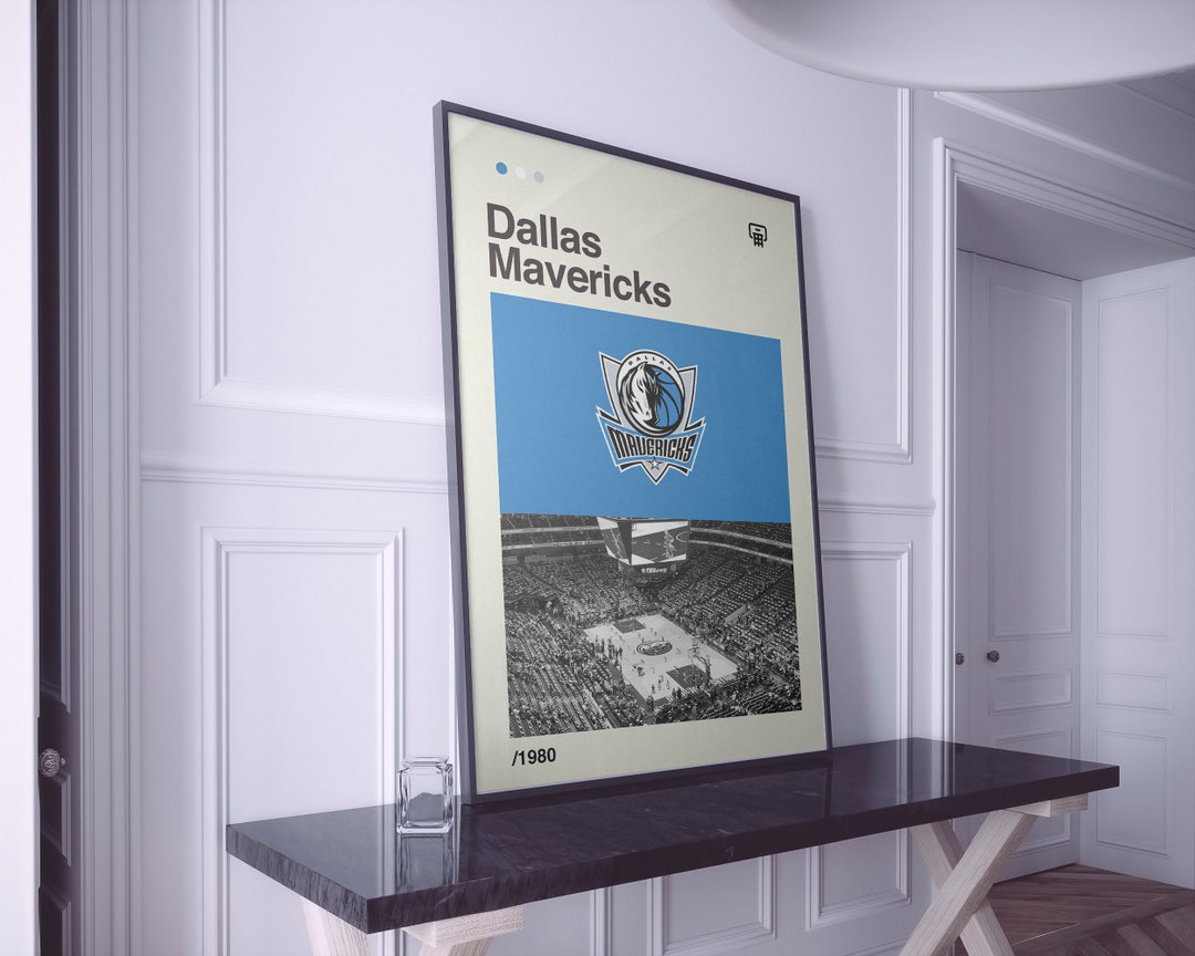 Dallas Mavericks Poster Dallas Mavericks Stadium Print Basketball Art ...