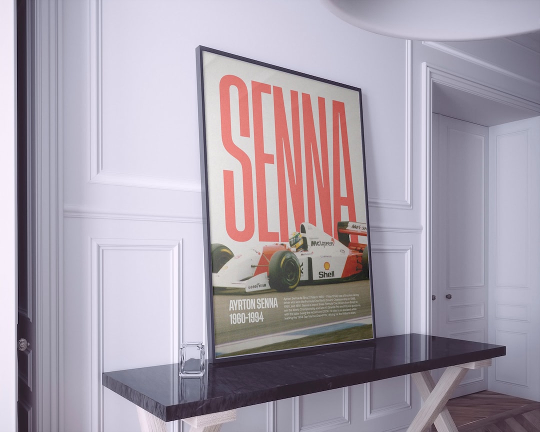 Ayrton Senna Poster Ayrton Senna Mclaren Print Film Poster Vintage ...