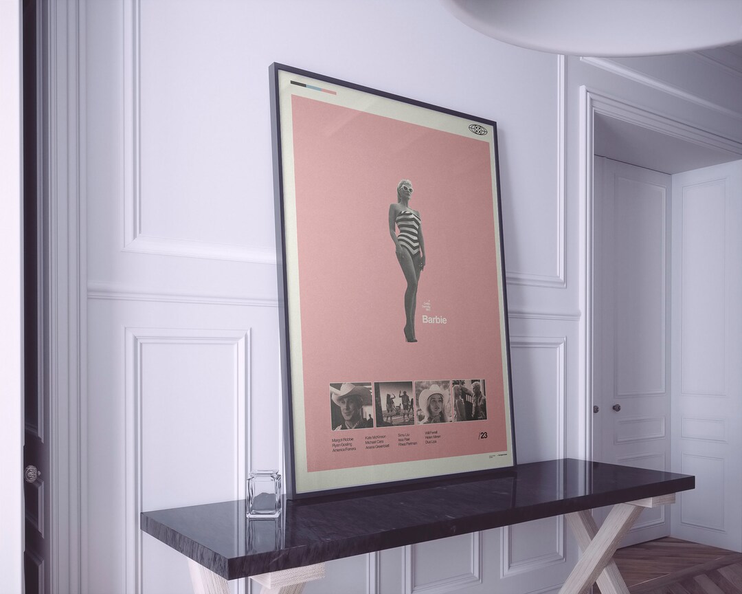 Barbie Poster Margot Robbie Print Film Poster Vintage Retro Art Print ...