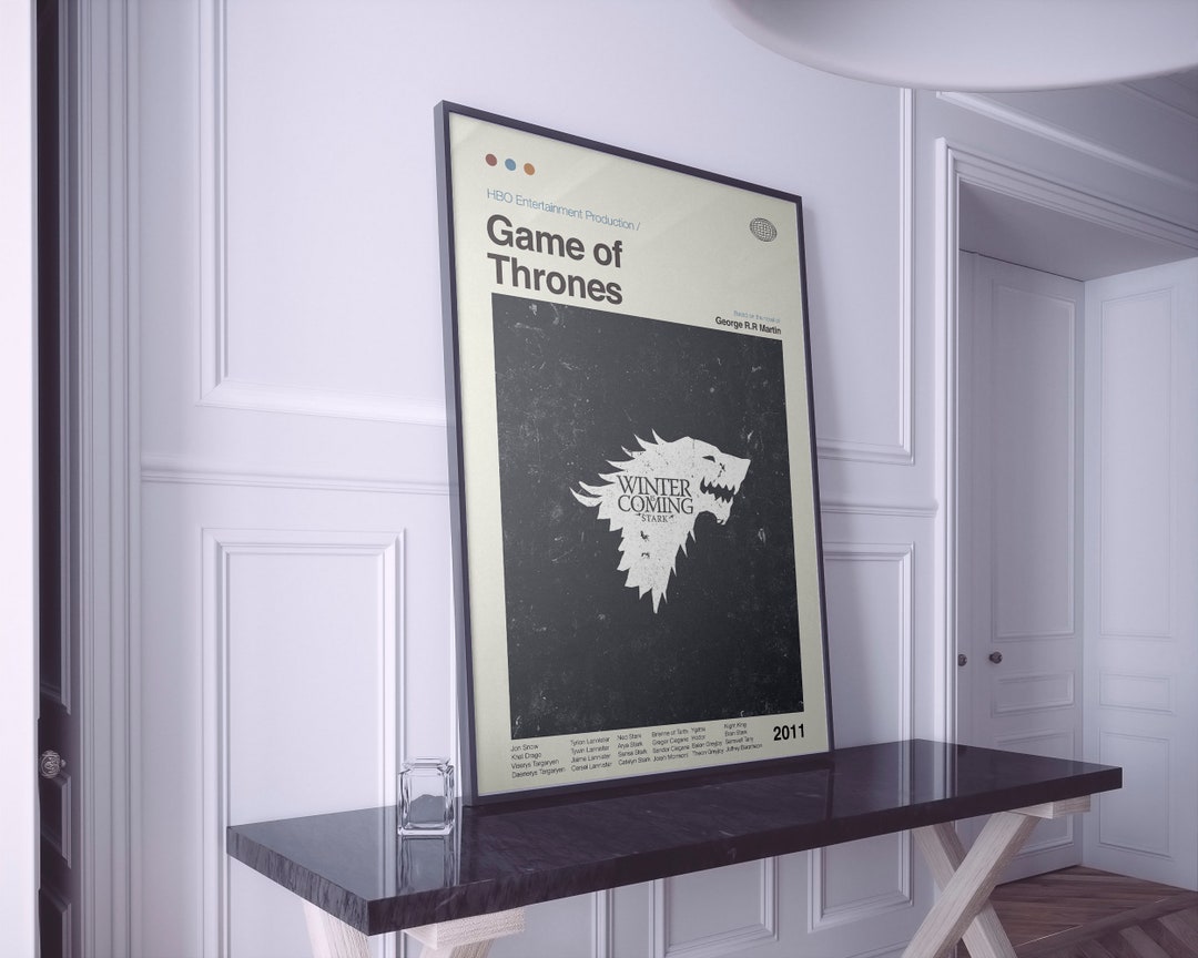 Game of Thrones Poster Game of Thrones Print TV Series Poster Vintage ...