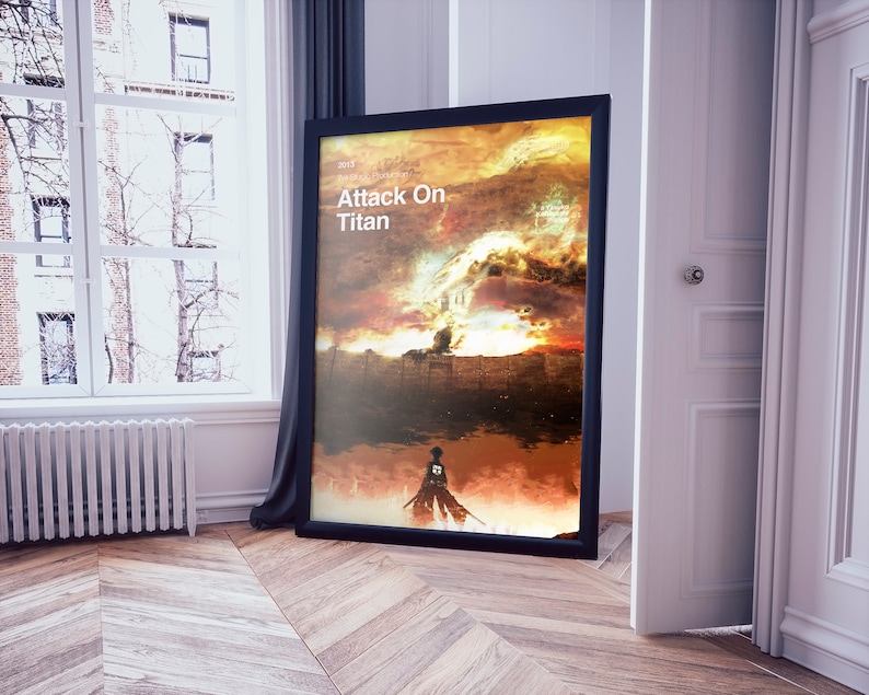 Attack on Titan Poster AOT Anime Print Film Poster Vintage Retro Art ...