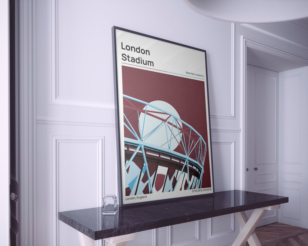 London Stadium Poster West Ham United Print Film Poster Vintage Retro ...
