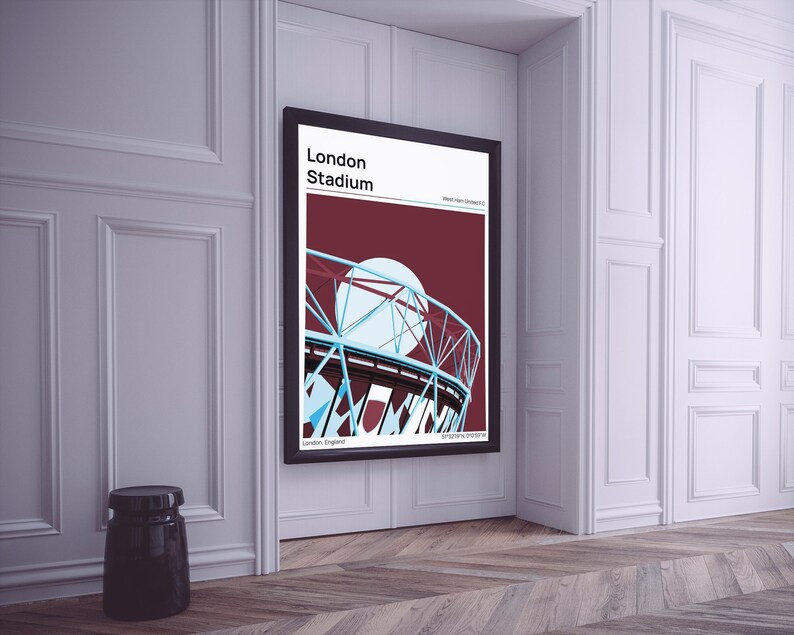 London Stadium Poster West Ham United Print Film Poster Vintage Retro ...