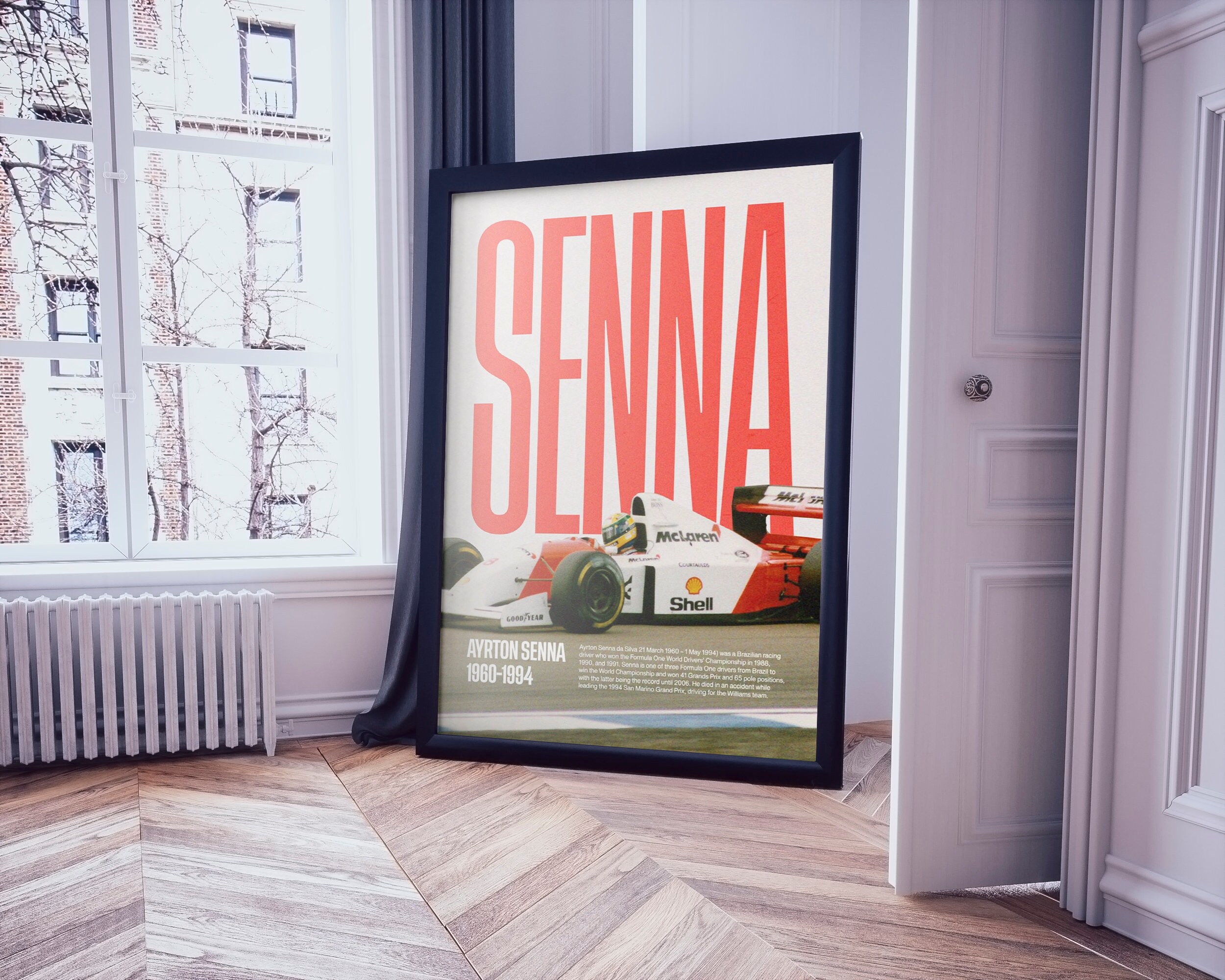 Ayrton Senna Poster Ayrton Senna Mclaren Print Film Poster Vintage ...