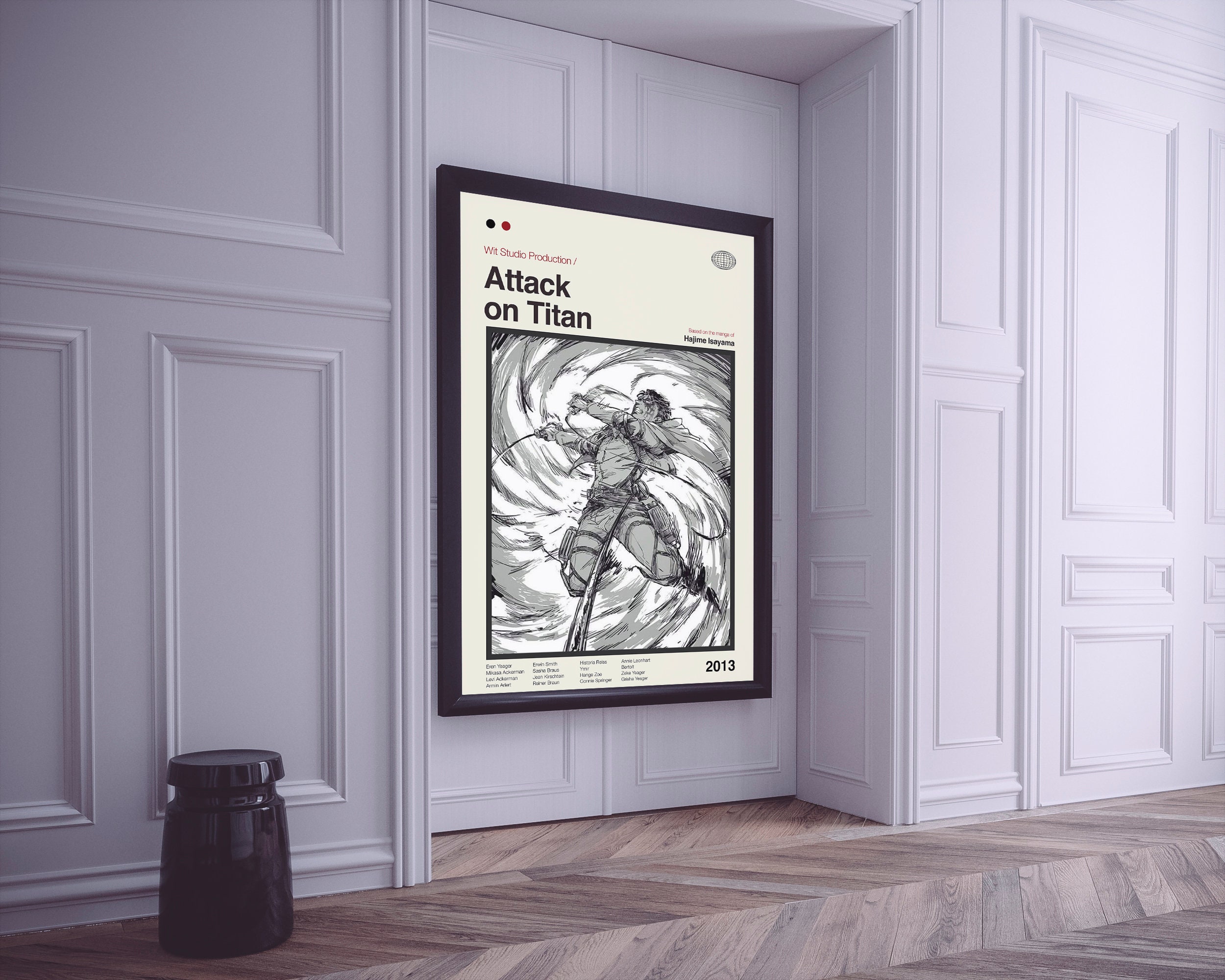 Attack on Titan Poster AOT Anime Print Film Poster Vintage Retro Art ...