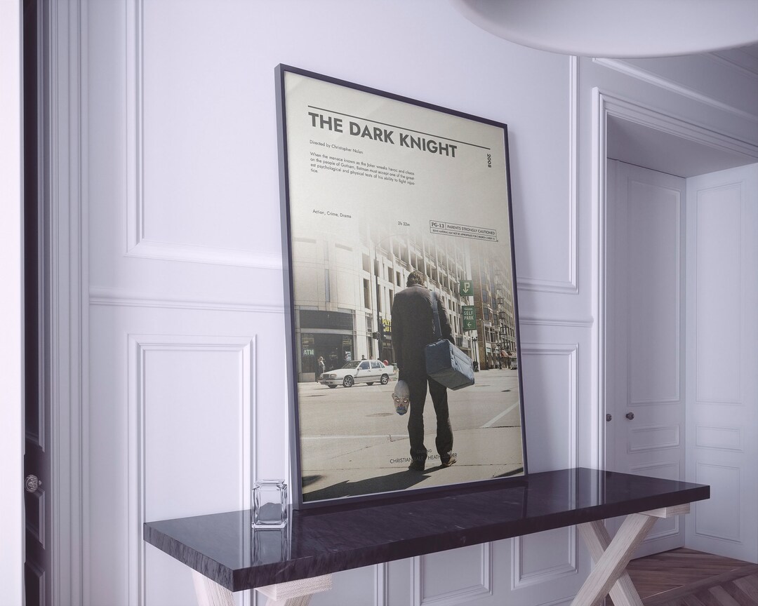 The Dark Knight Poster the Dark Knight Print Film Poster Vintage Retro ...