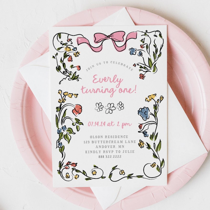 Hand Drawn Invite - Etsy