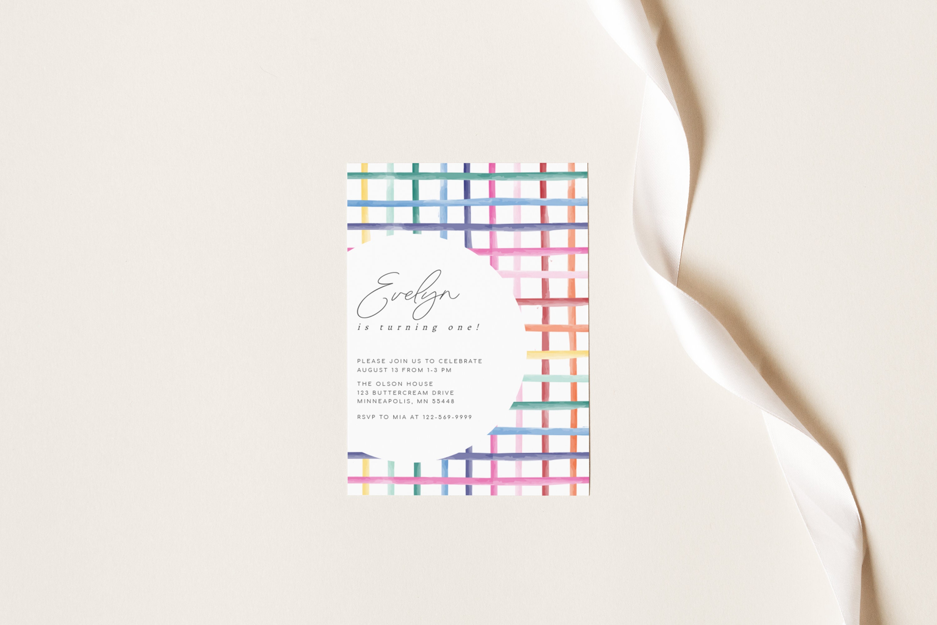 Editable Preppy Rainbow Invitation Rainbow Birthday Instant Download ...