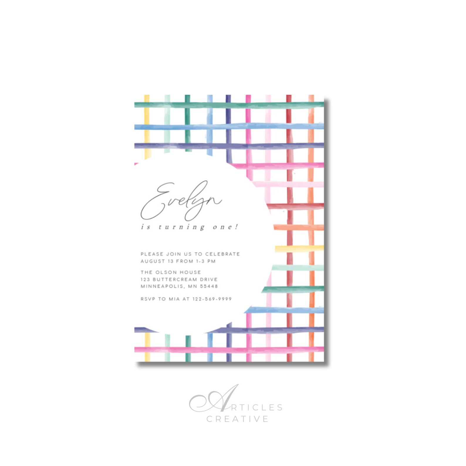 Editable Preppy Rainbow Invitation Rainbow Birthday Instant Download ...