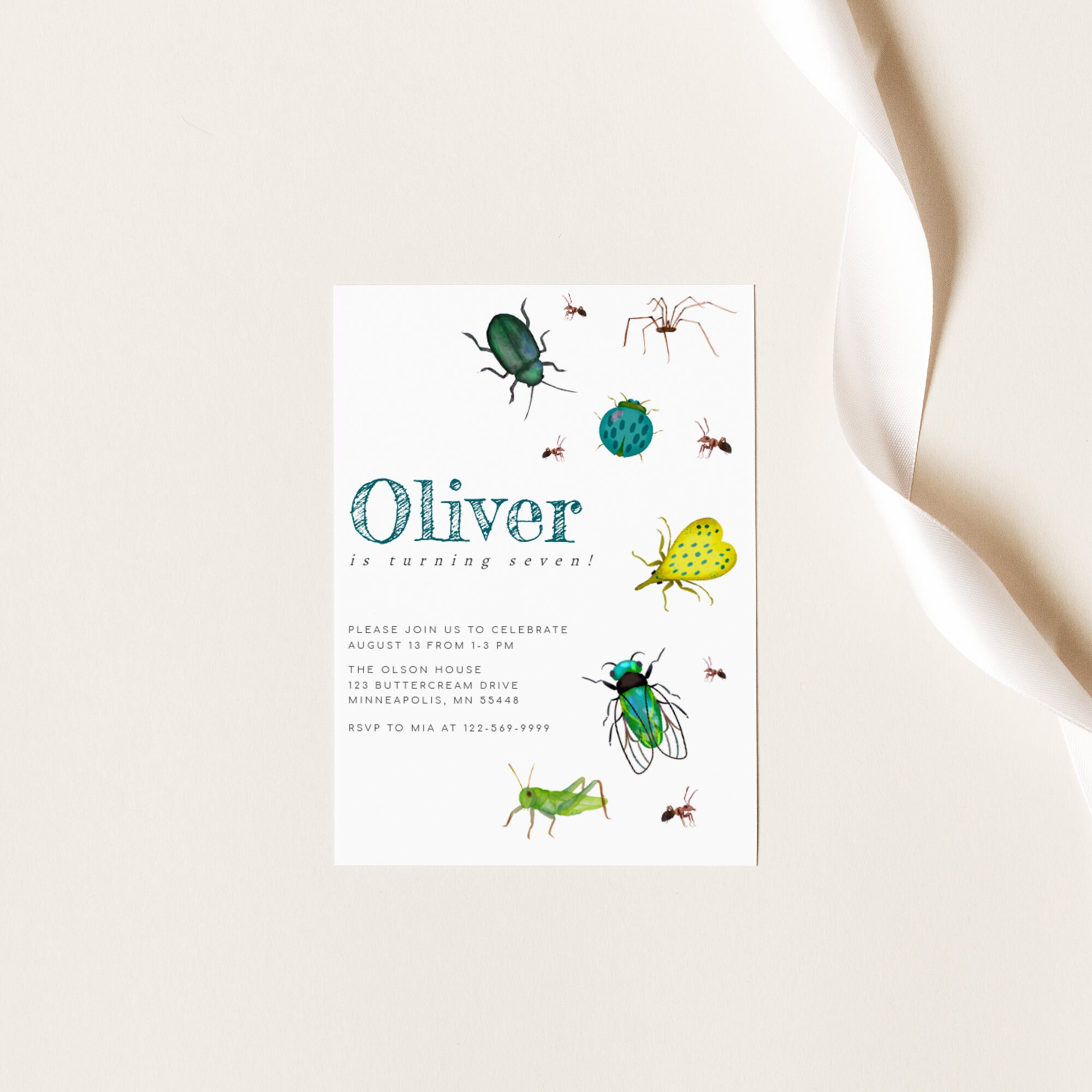 Editable Insect Birthday Invitation Instant Download Bug Birthday We're ...