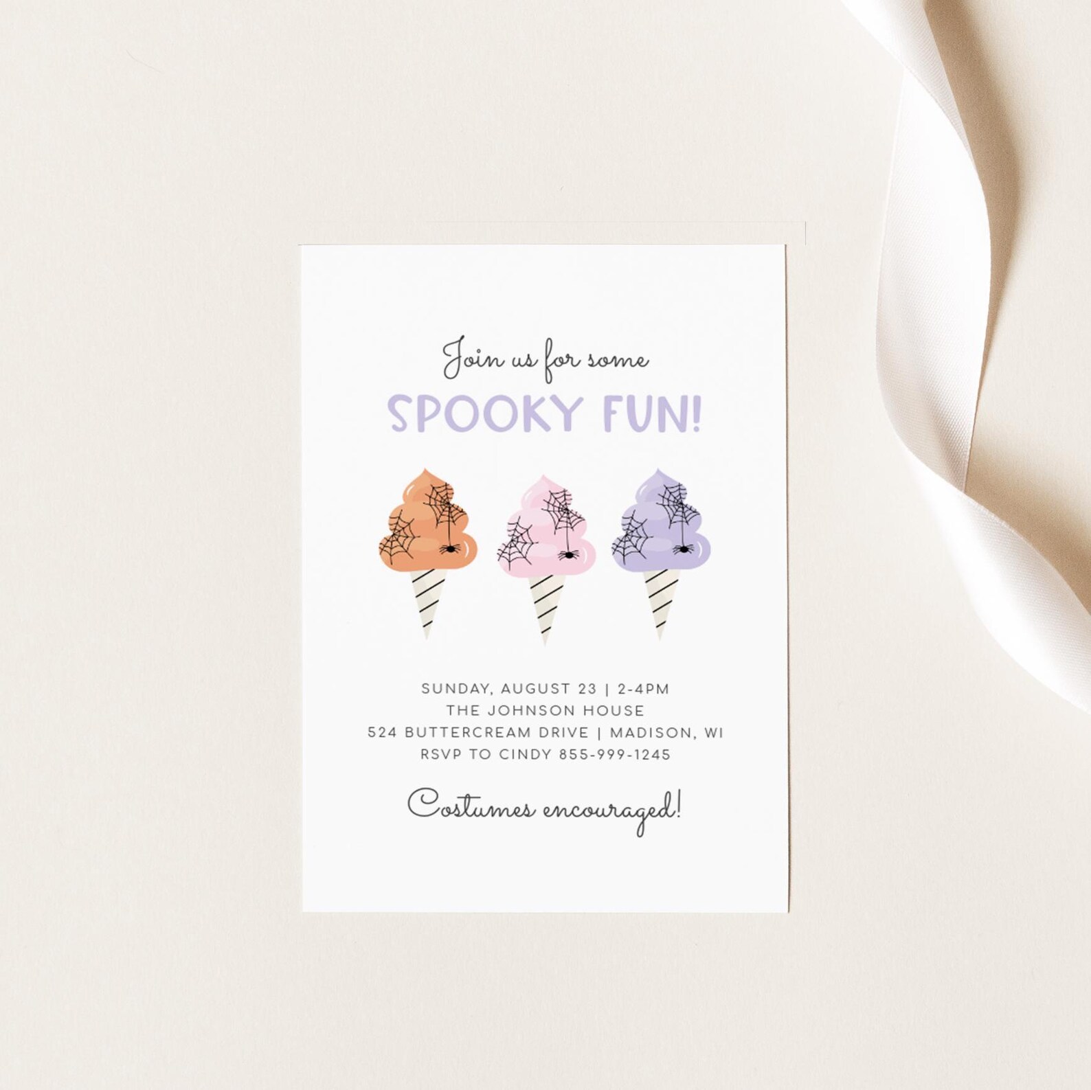 Editable Halloween Pastel Party Invitation Instant Download Hey Boo ...