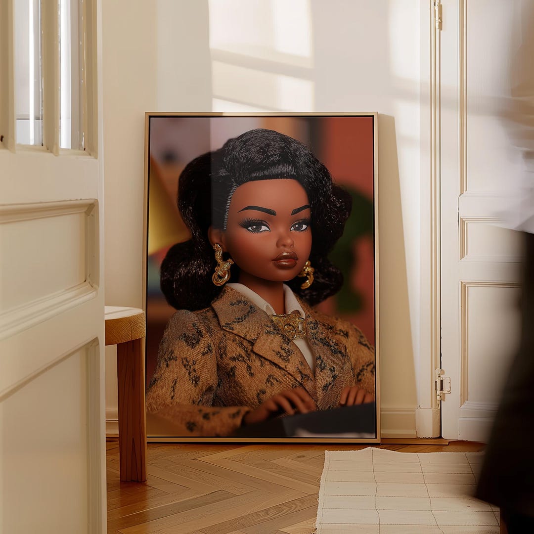 Fashion Doll, Barbie Digital Art Print, Barb, Pink Poster, Pink ...