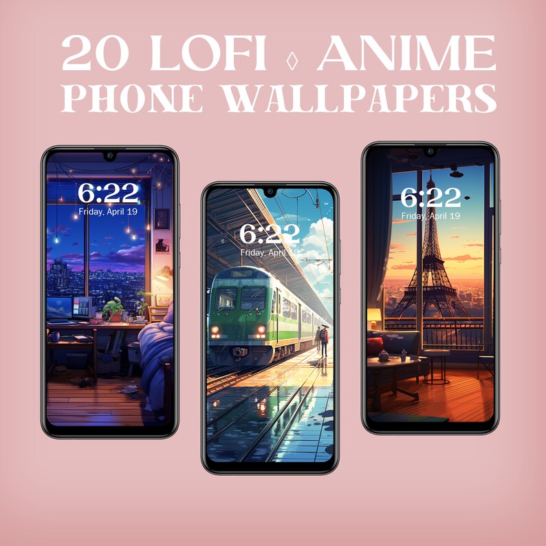 Pack of 20 Lofi Anime Digital Phone Wallpapers, Instant Download - Etsy