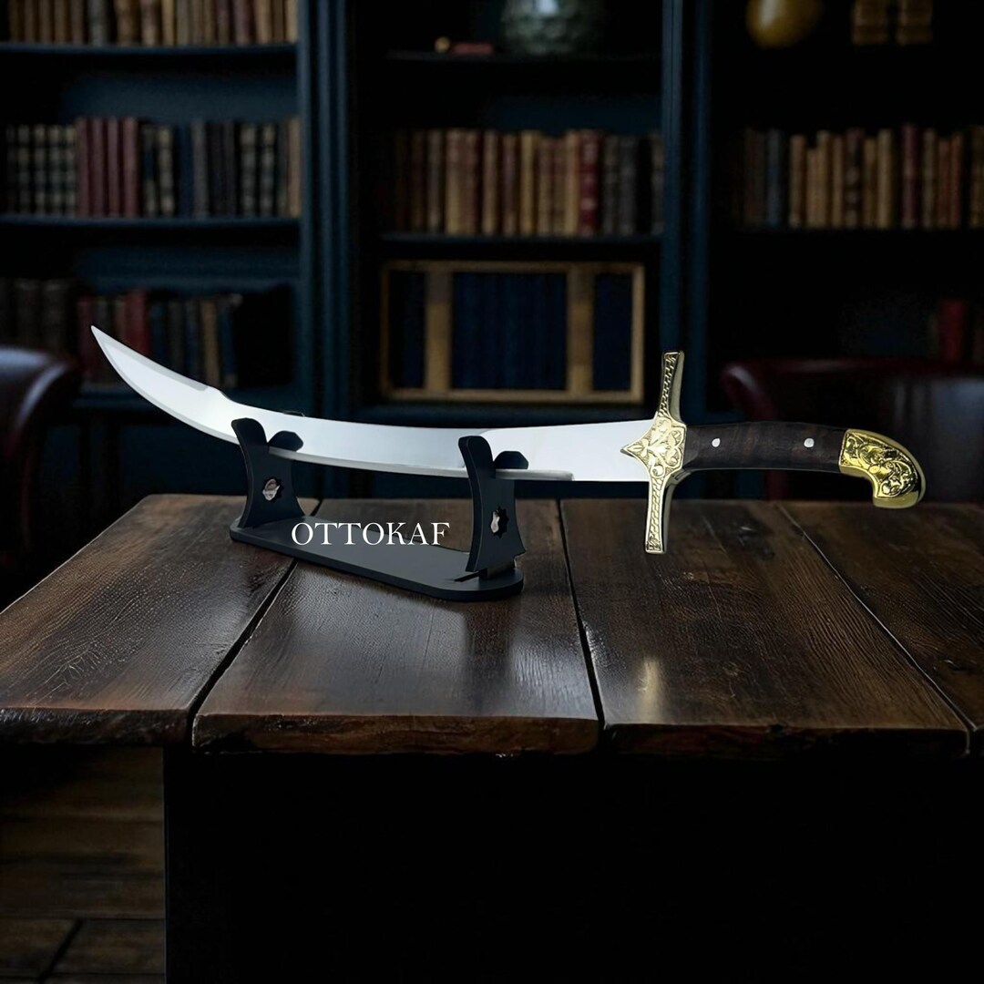 Handmade Ottoman Yalman Sword: Turkish Islamic Decor With Stand - Etsy