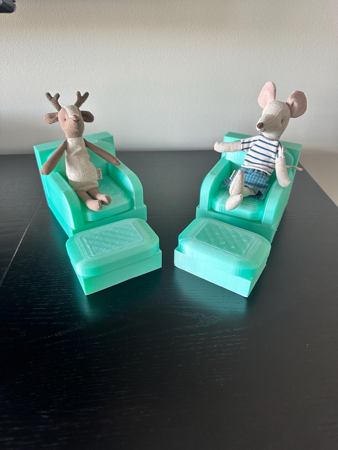 3D Printed Dollhouse Chair + Ottoman (dolls Not Included) - Etsy