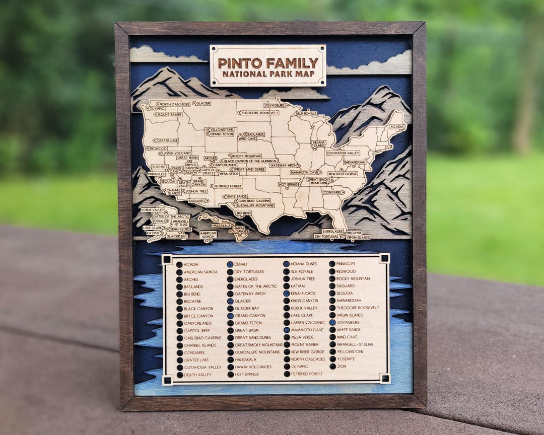 National Park Tracker, National Park Map, National Parks, National Park ...