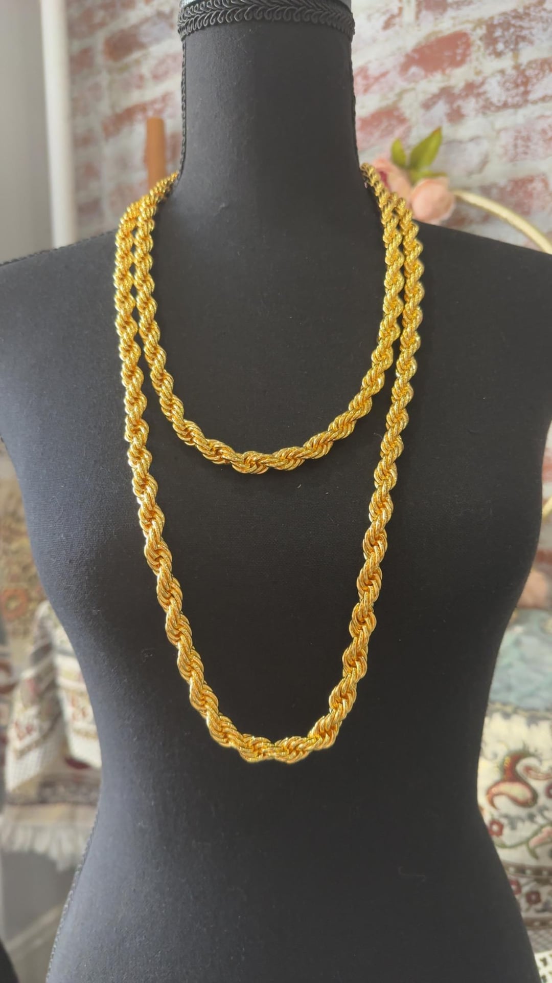 NEW… 22k Goldplated Rope Chain (yard Style) - Etsy