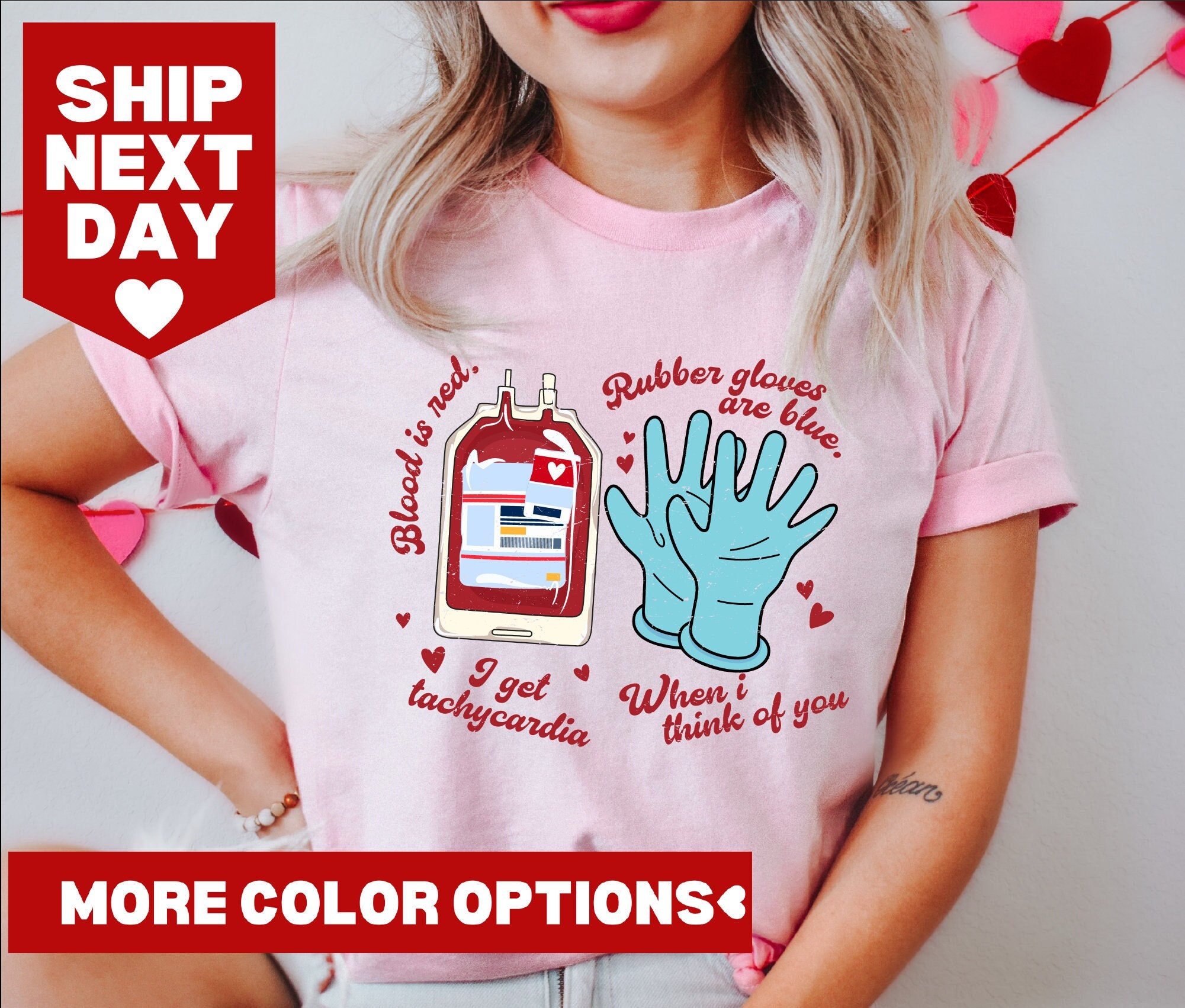 Cute Nurse Valentine's Day Shirt, Nurse Valentine's Day, Valentine's ...