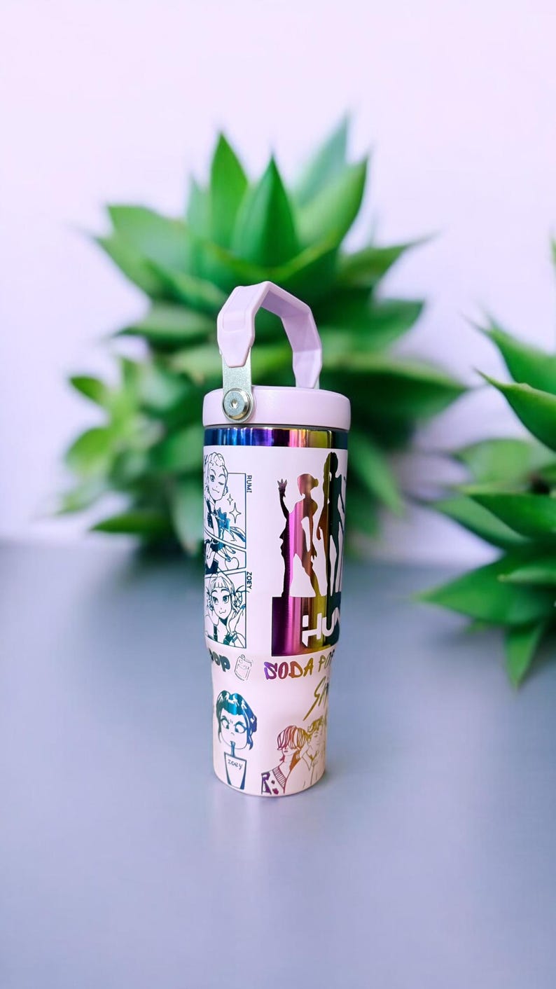 KPOP Demon Hunter Bottles, 30 Oz Custom Name Huntrix Tumbler, Kids ...