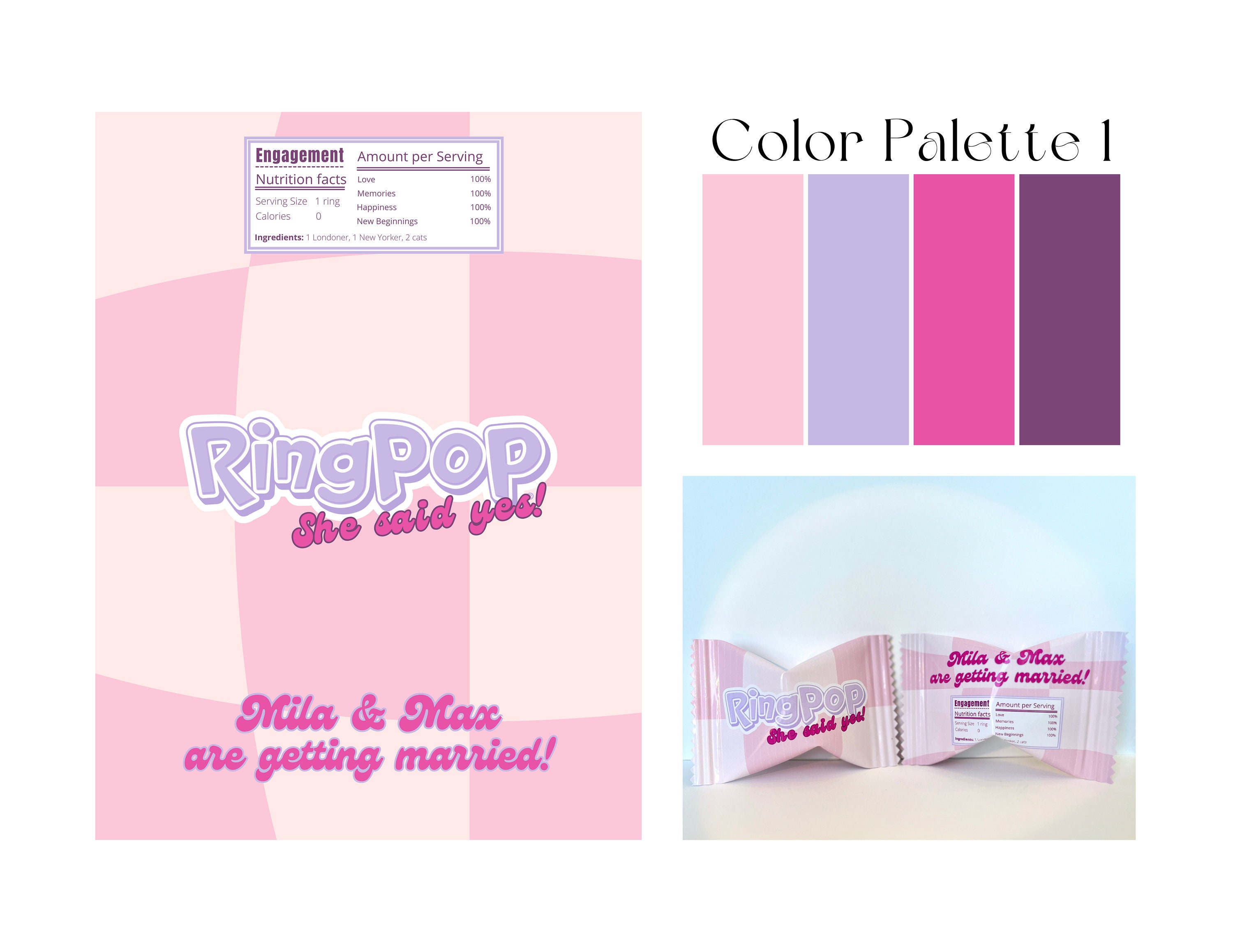 Custom Ring Pop Favors personalized for Engagement Party - Etsy UK