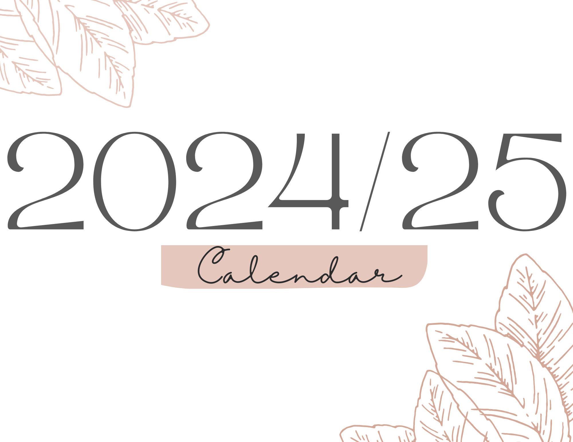 Calendar, Planner, School Year Calendar, 2024-2025 Calendar, 24-25 ...