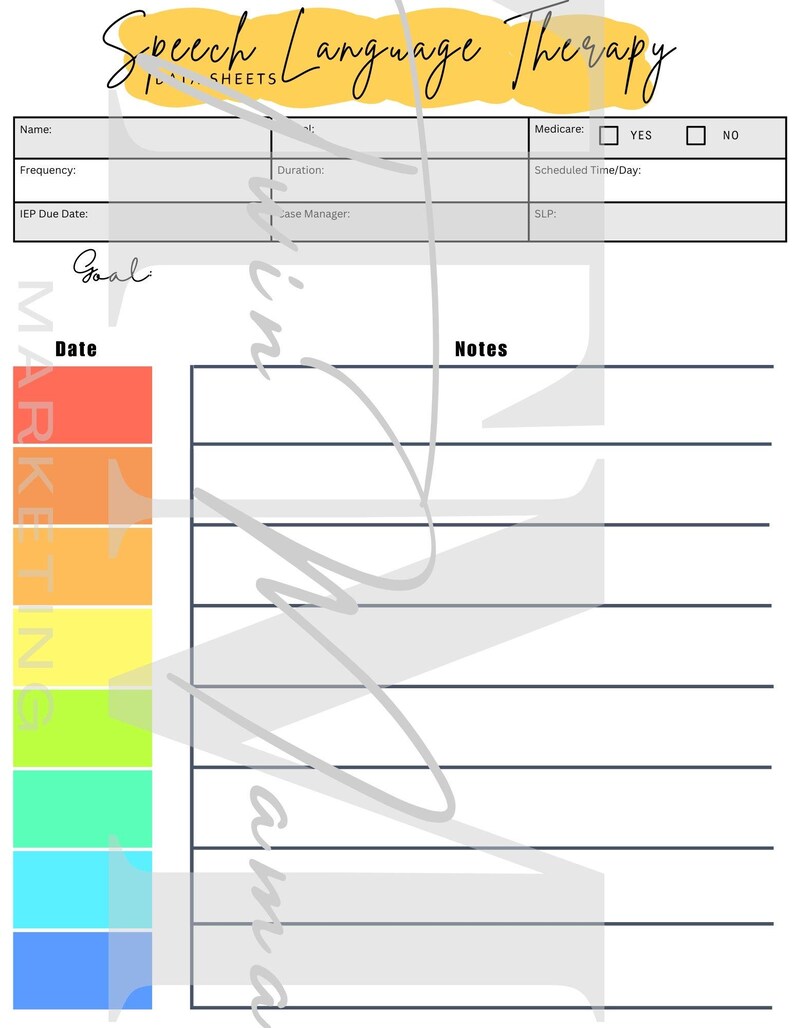 Speech Therapy Data Sheets, Speech Therapy, Data Collection, Speech ...